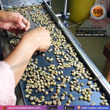 Mesin Sortasi Defect Biji Kopi Tipe Meja Konveyor